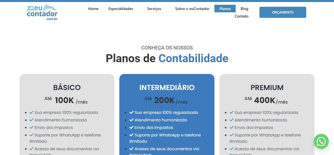 Planos de Contabilidade | Eu Contador